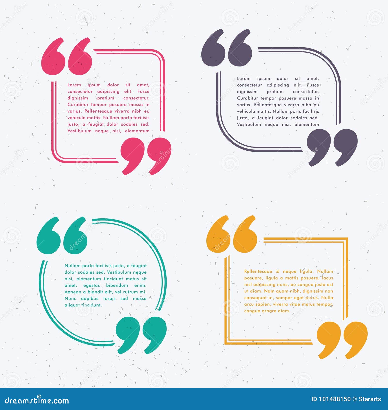 Set of Four Chat Bubble in Different Colors and Shapes Stock Vector ...