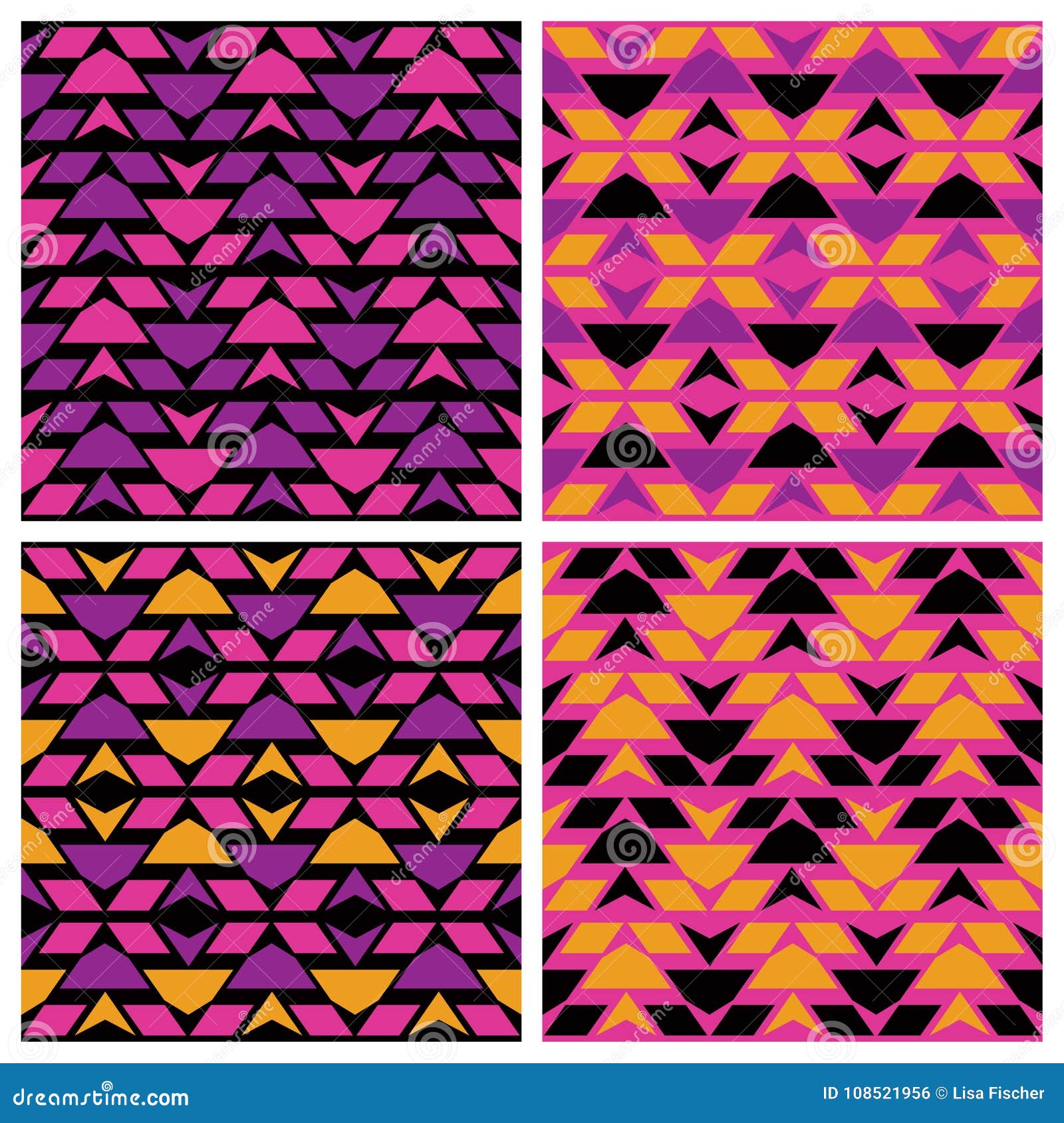Triangle Zigzag Patterns stock vector. Illustration of black - 108521956