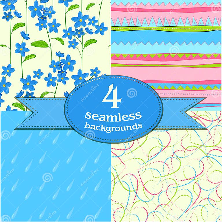 Cute seamless backgrounds stock vector. Illustration of line - 29875108
