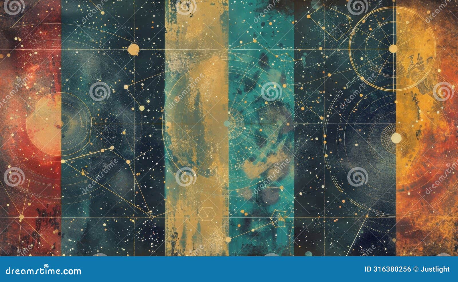 A Set of Four Different Constellation Maps Each with a Unique Color ...