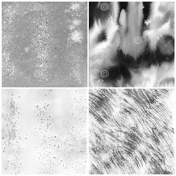 Set of Four Different Textures Stock Photo - Image of shape, boondocks ...