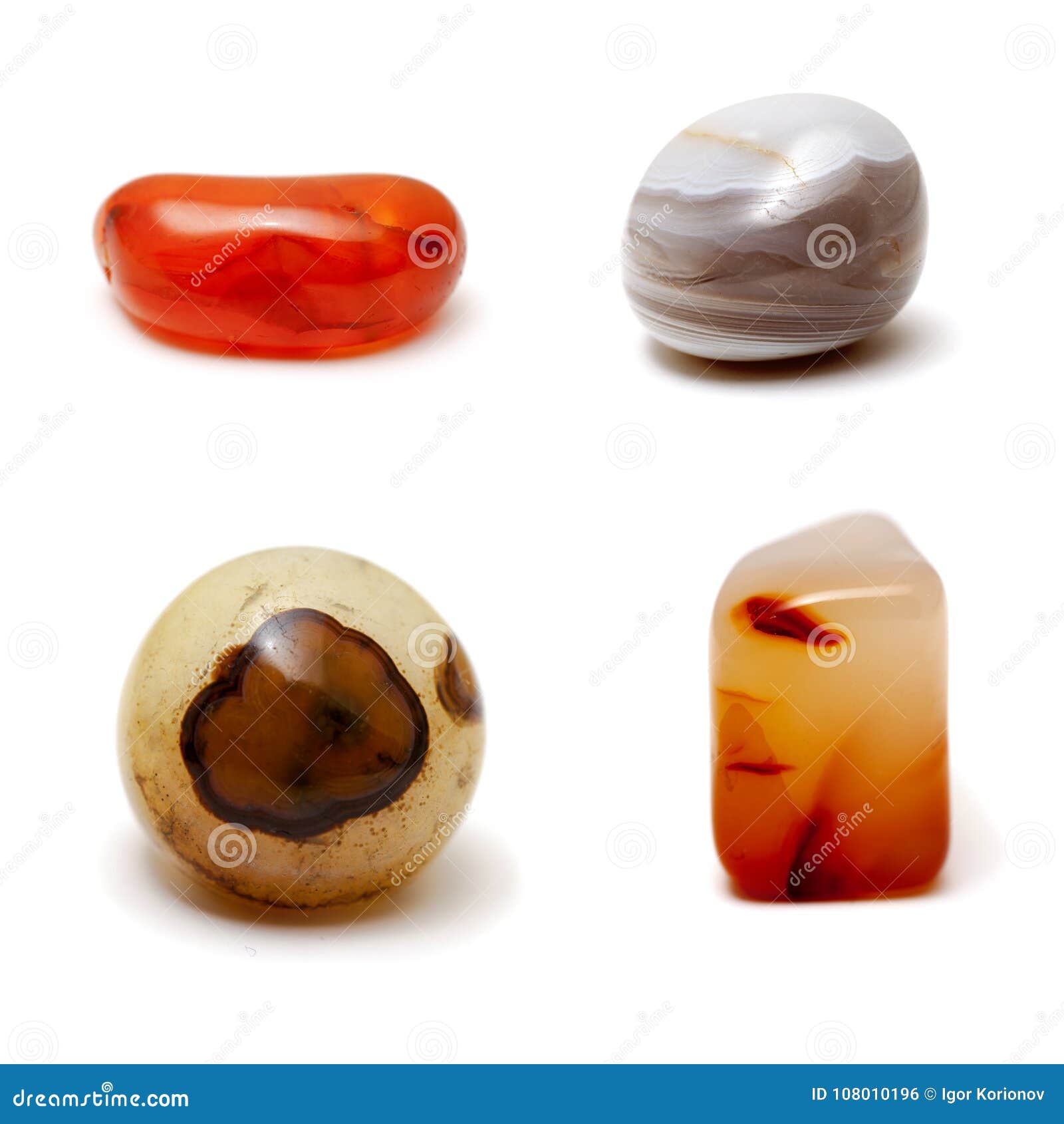 Set of four gems isolated stock photo. Image of gemmology - 108010196