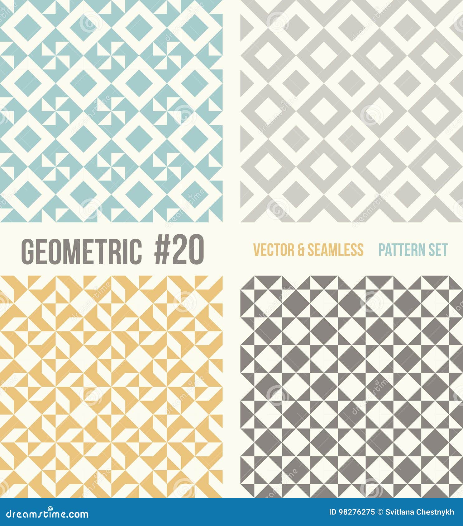 Set of Four Geometric Patterns Stock Vector - Illustration of design ...