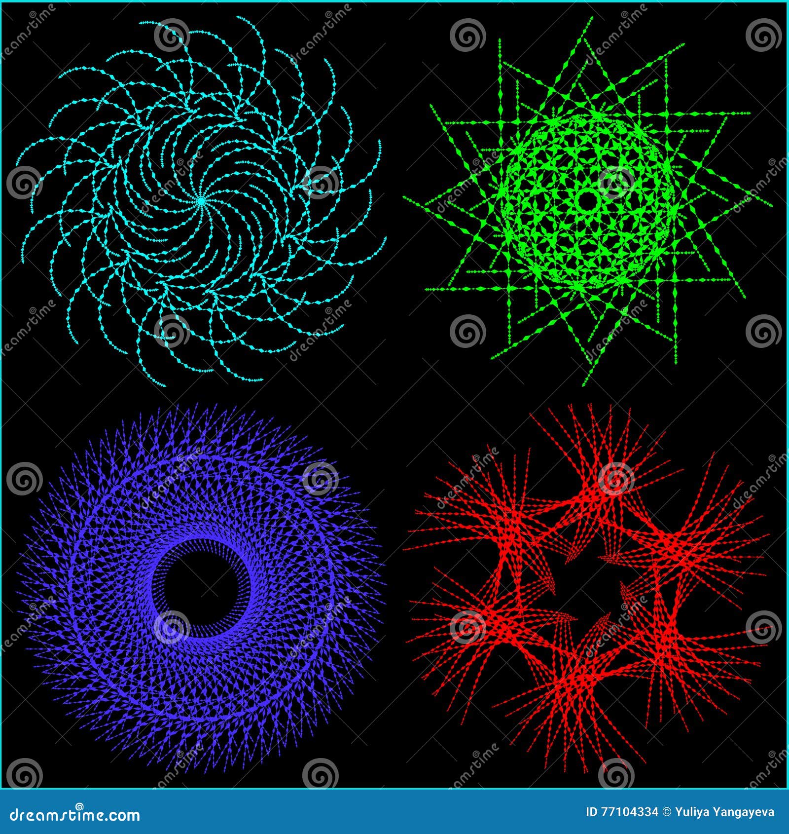 A Set of Four Geometric Shapes. Stock Vector - Illustration of canvas ...