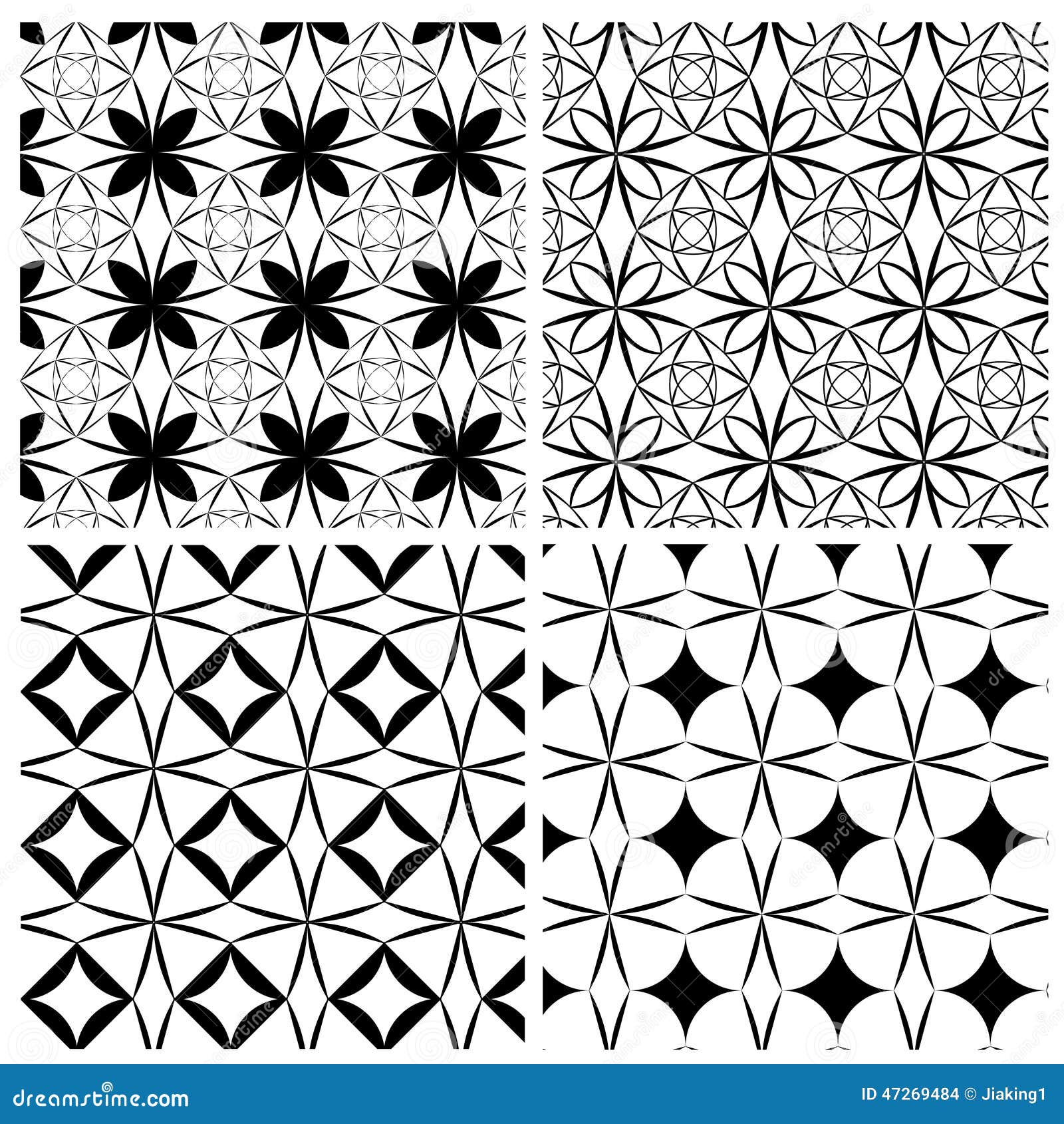 Set of four grille pattern stock vector. Illustration of design - 47269484