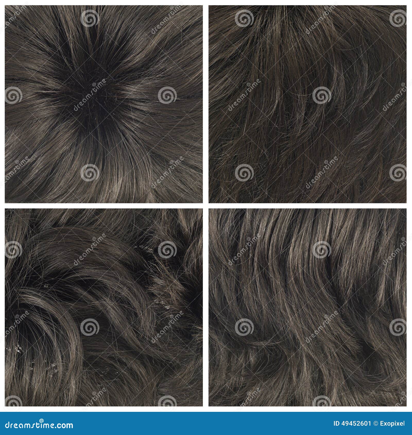 Set Of Four Hair Backgrounds Stock Photography | CartoonDealer.com ...