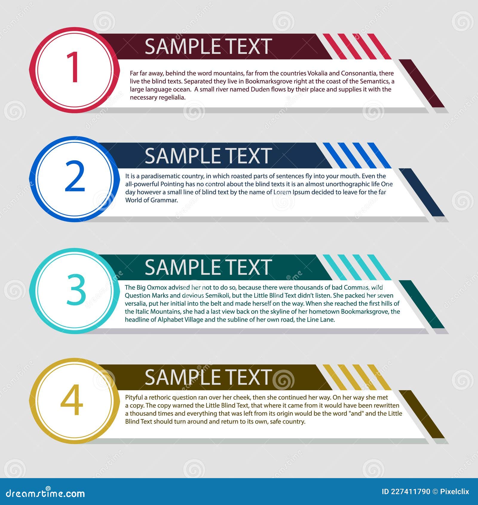 Set of Four Horizontal Info Graphic Template. Stock Vector ...