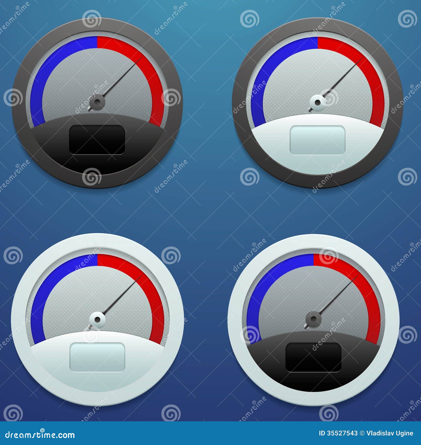 Set of Four Icons for Measuring the Speed Loaders Stock Vector ...