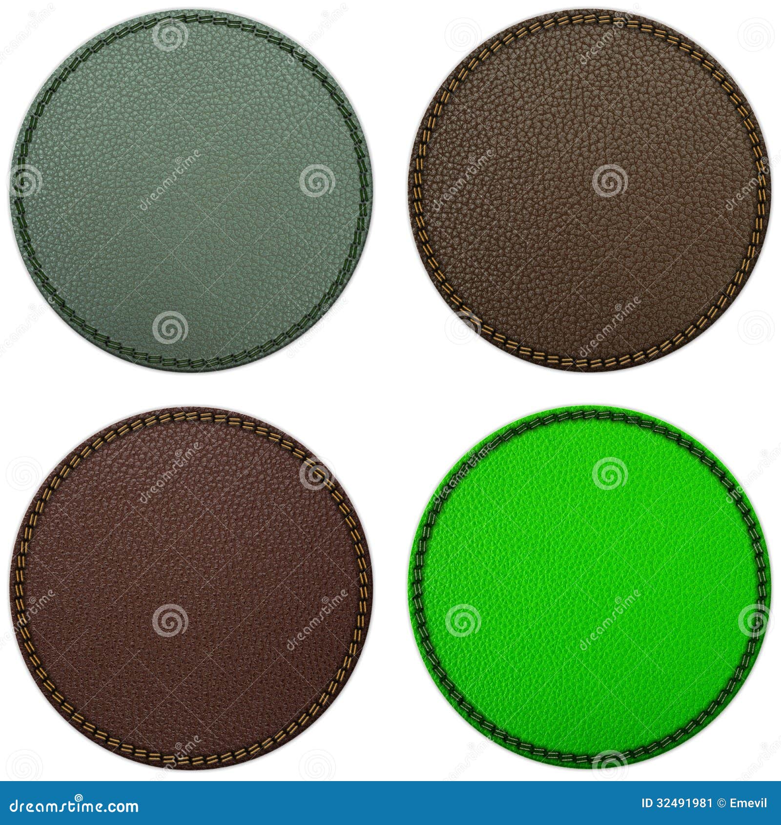 Set of Four Leather Stripes Stock Illustration - Illustration of ...