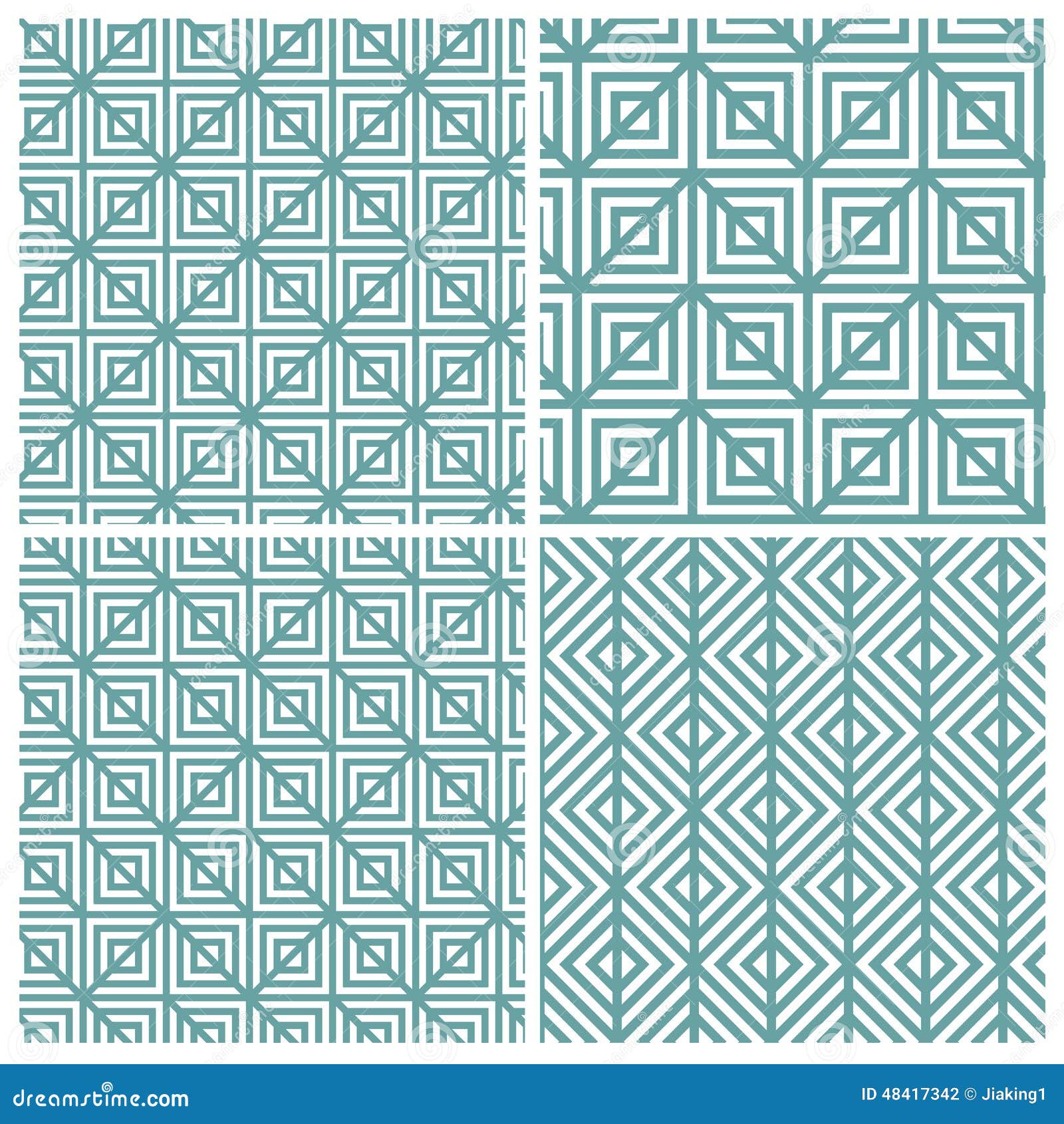 Set of Four Line on Square Patterns Stock Vector - Illustration of ...