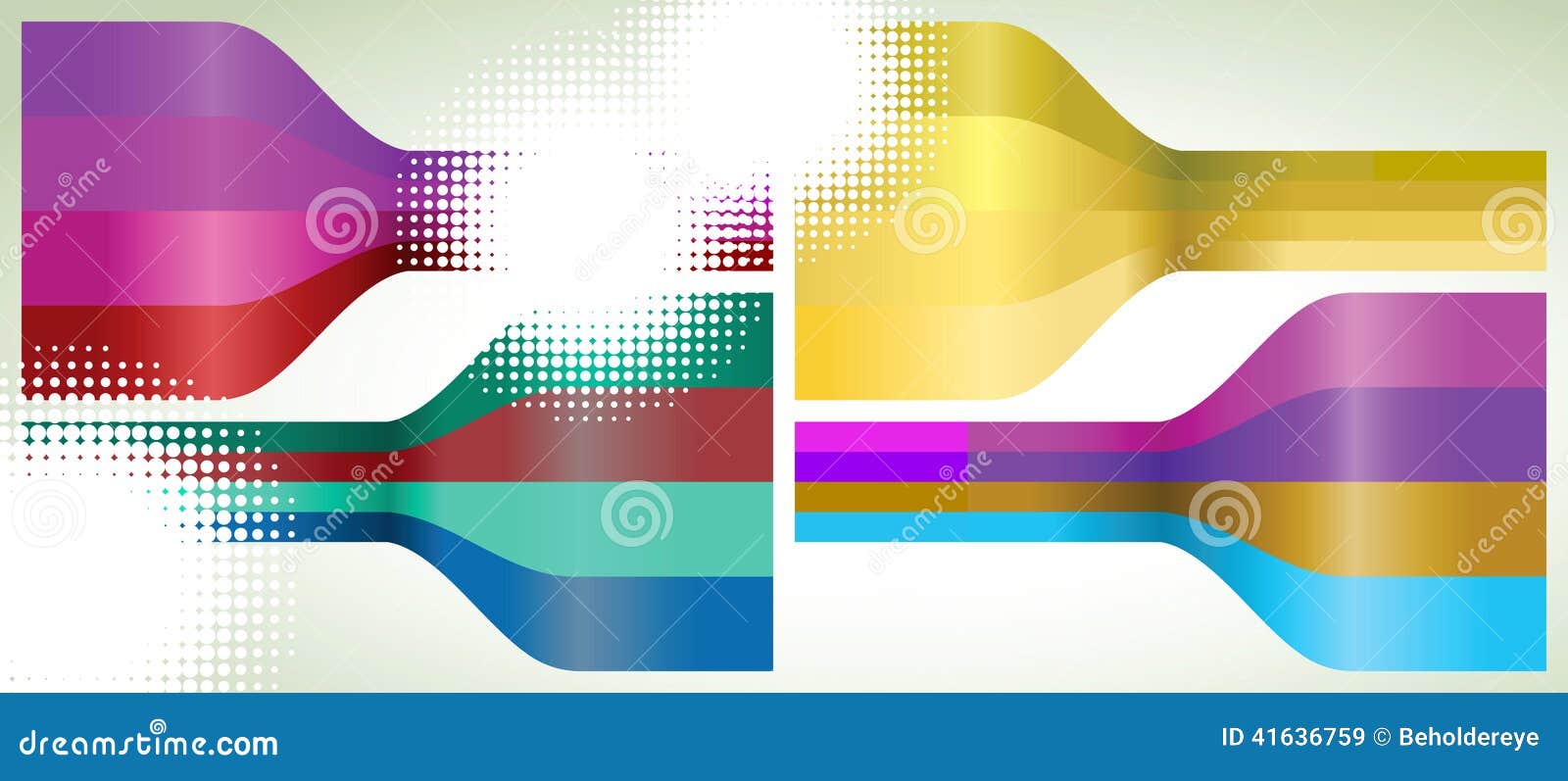 Set of Four Multicolor Lines. EPS 8 Stock Vector - Illustration of ...