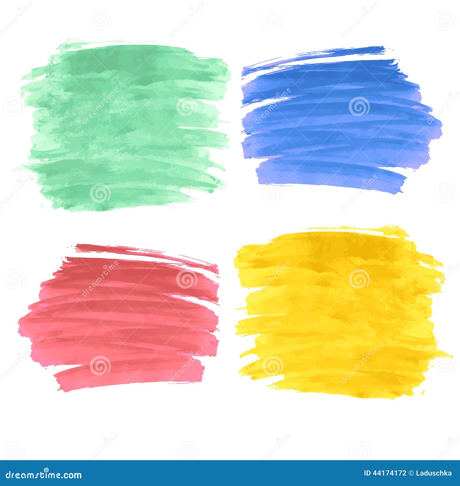 Four Paint Cans Splashing CMYK Colors Isolated On White Background ...