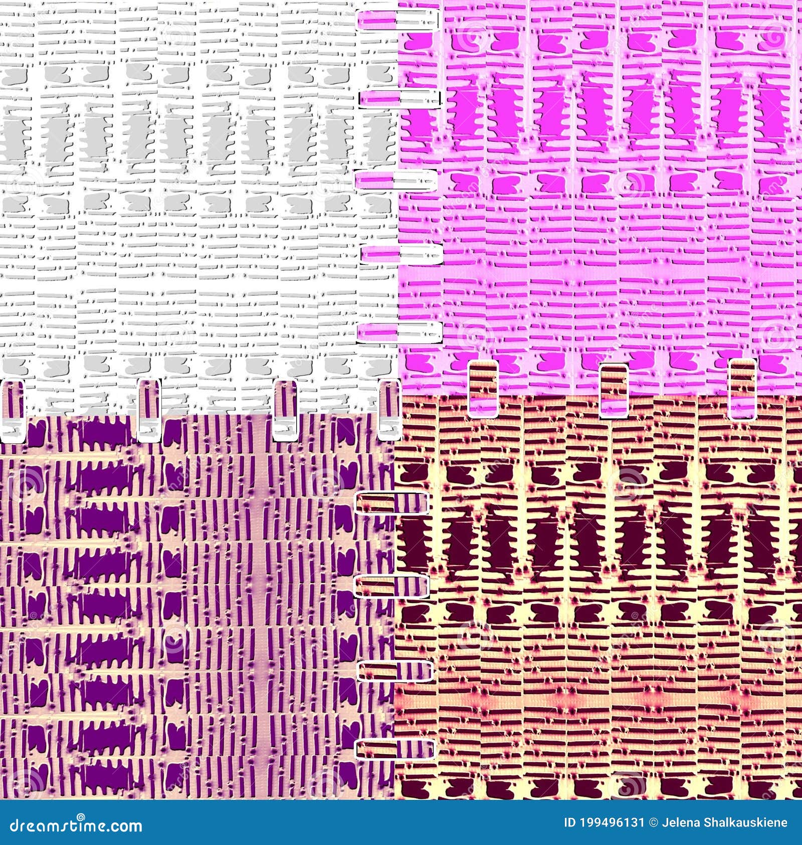 Set of Four Patterns in Different Colors Stock Illustration ...