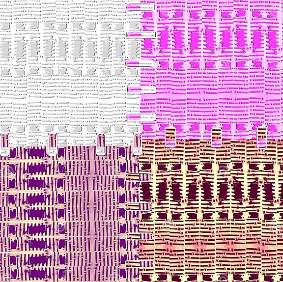 Set of Four Patterns in Different Colors Stock Illustration ...
