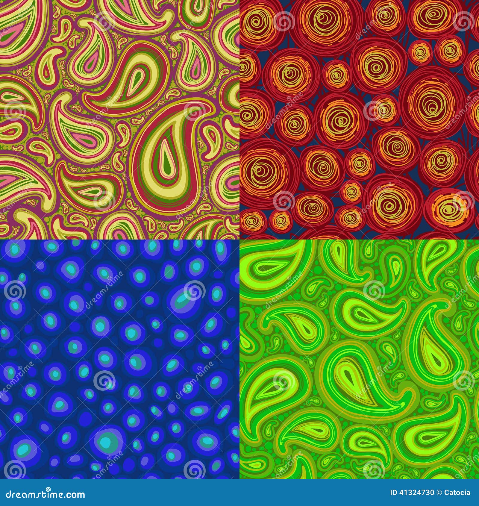 Set of four patterns stock vector. Illustration of abstract - 41324730