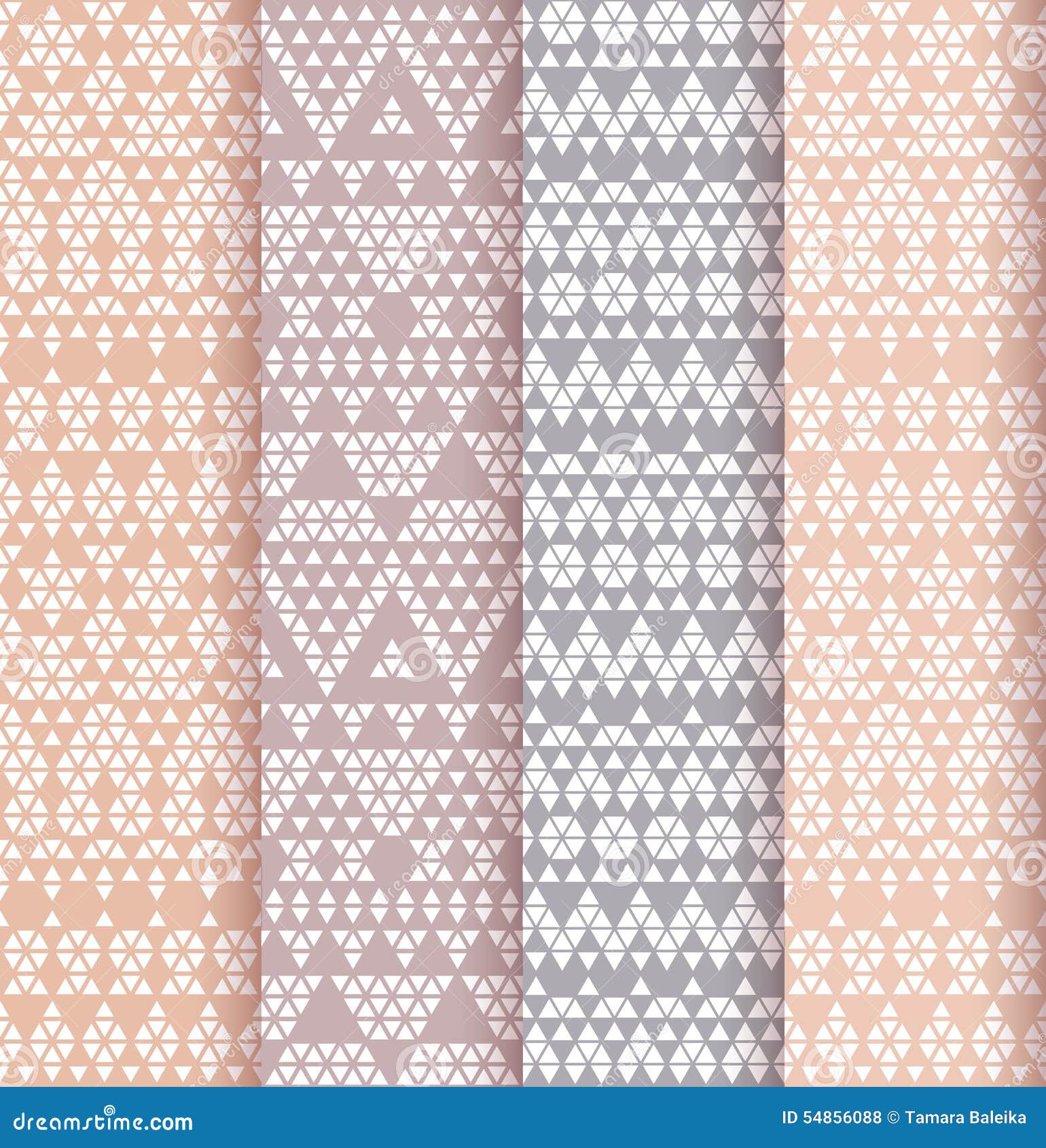 Set of four patterns. stock vector. Illustration of geometric - 54856088