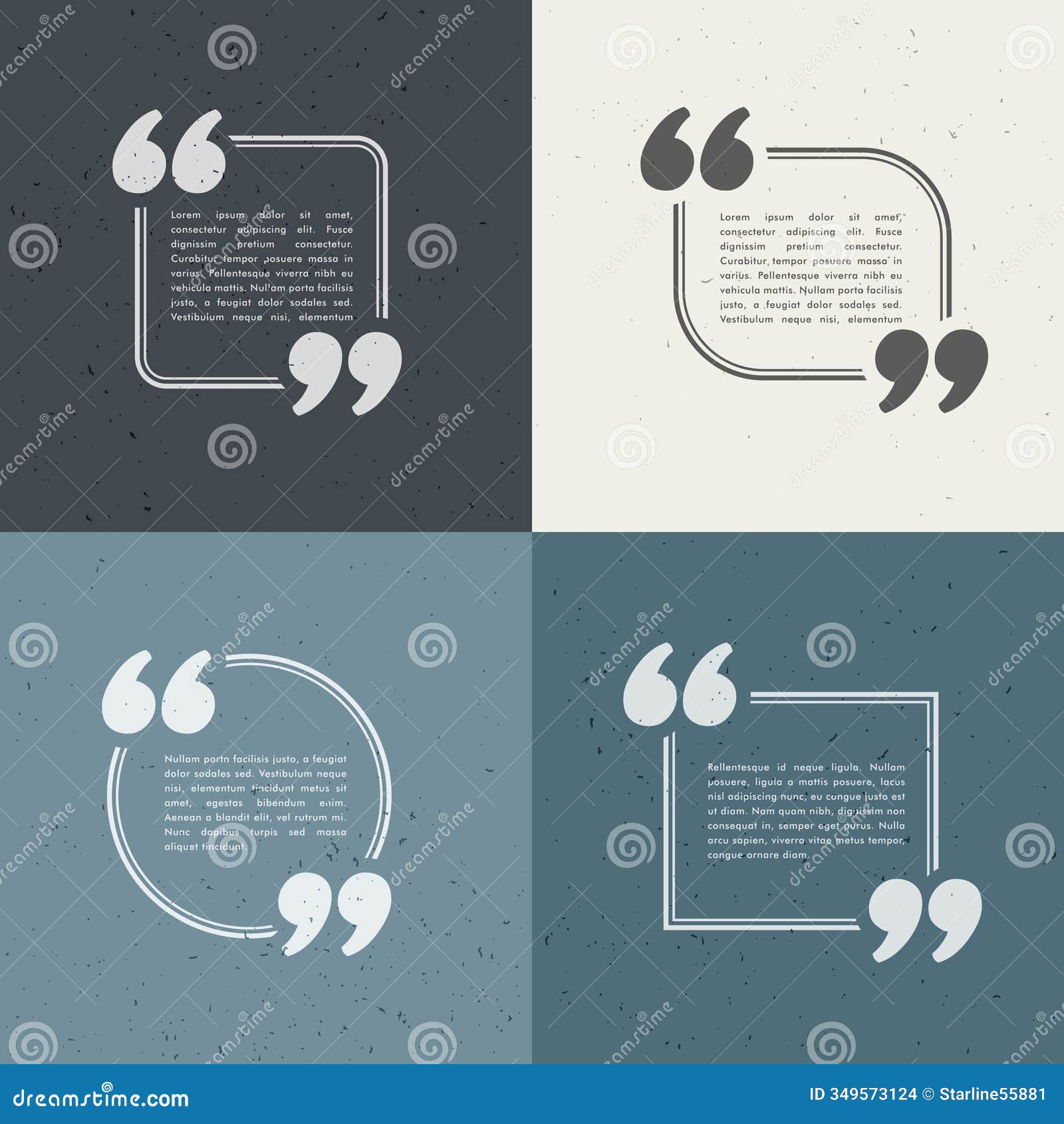 Set of Four Quotation Marks in Different Styles Stock Vector ...