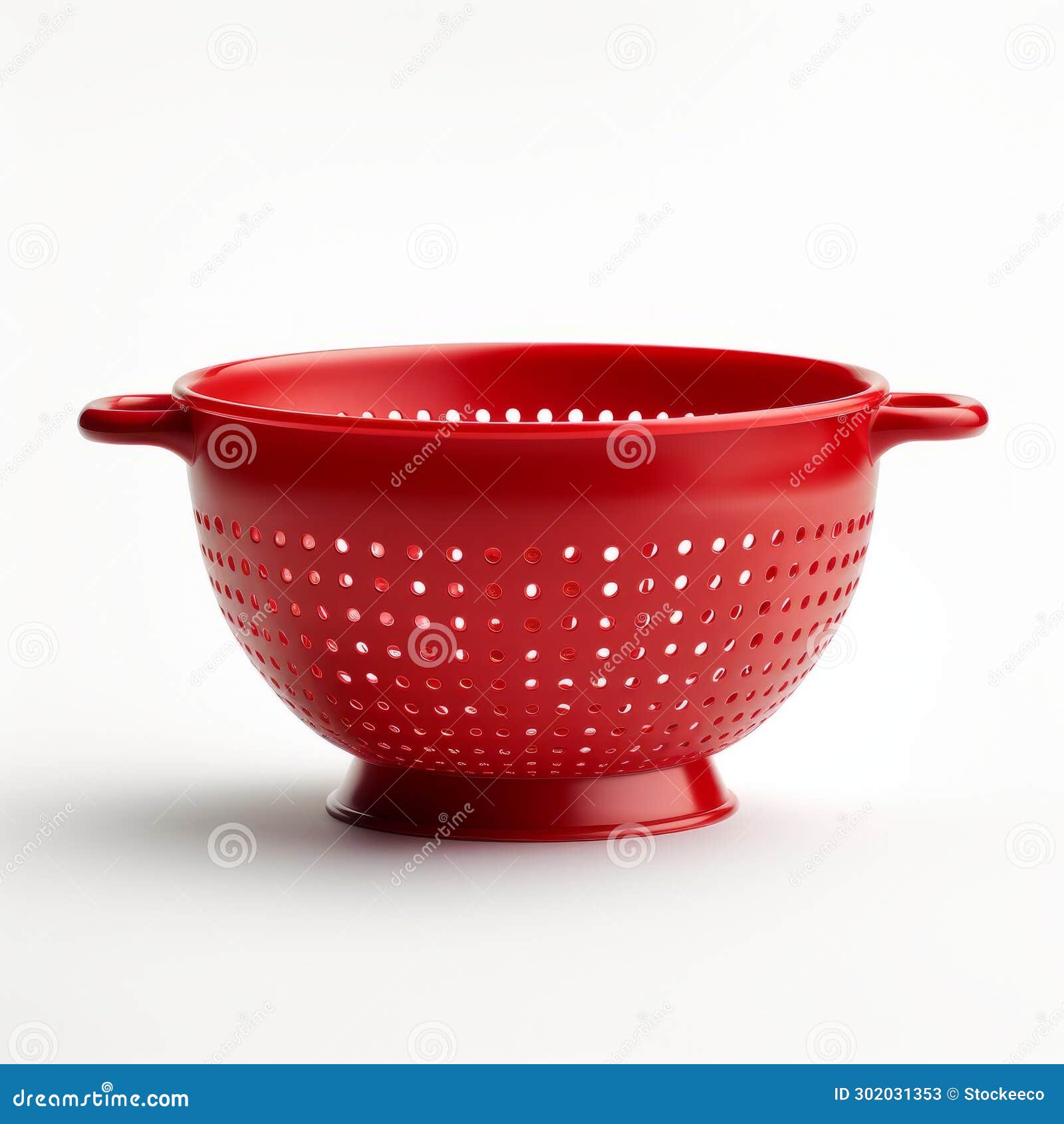 Stunning 32k Uhd Red Kitchen Colander Set on White Surface Stock Image ...