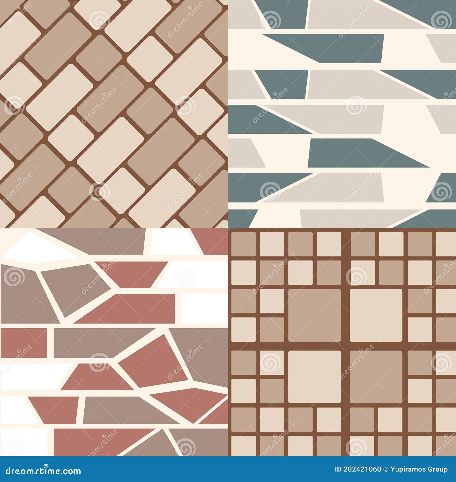 Set Four Seamless Abstract and Geometric Textures for an Architectural ...