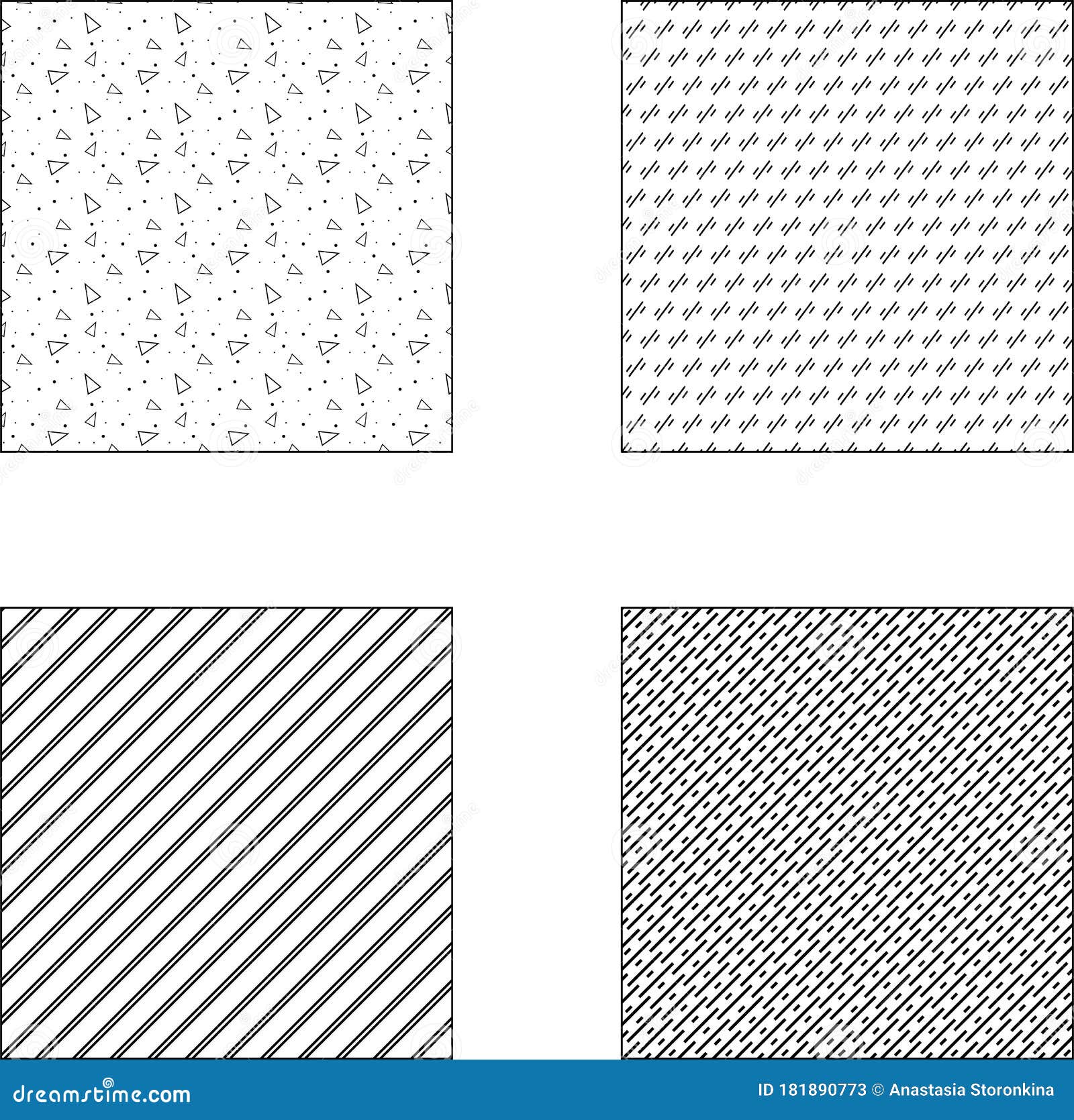 Set of Four Seamless Cartography Symbol Textures Stock Vector ...