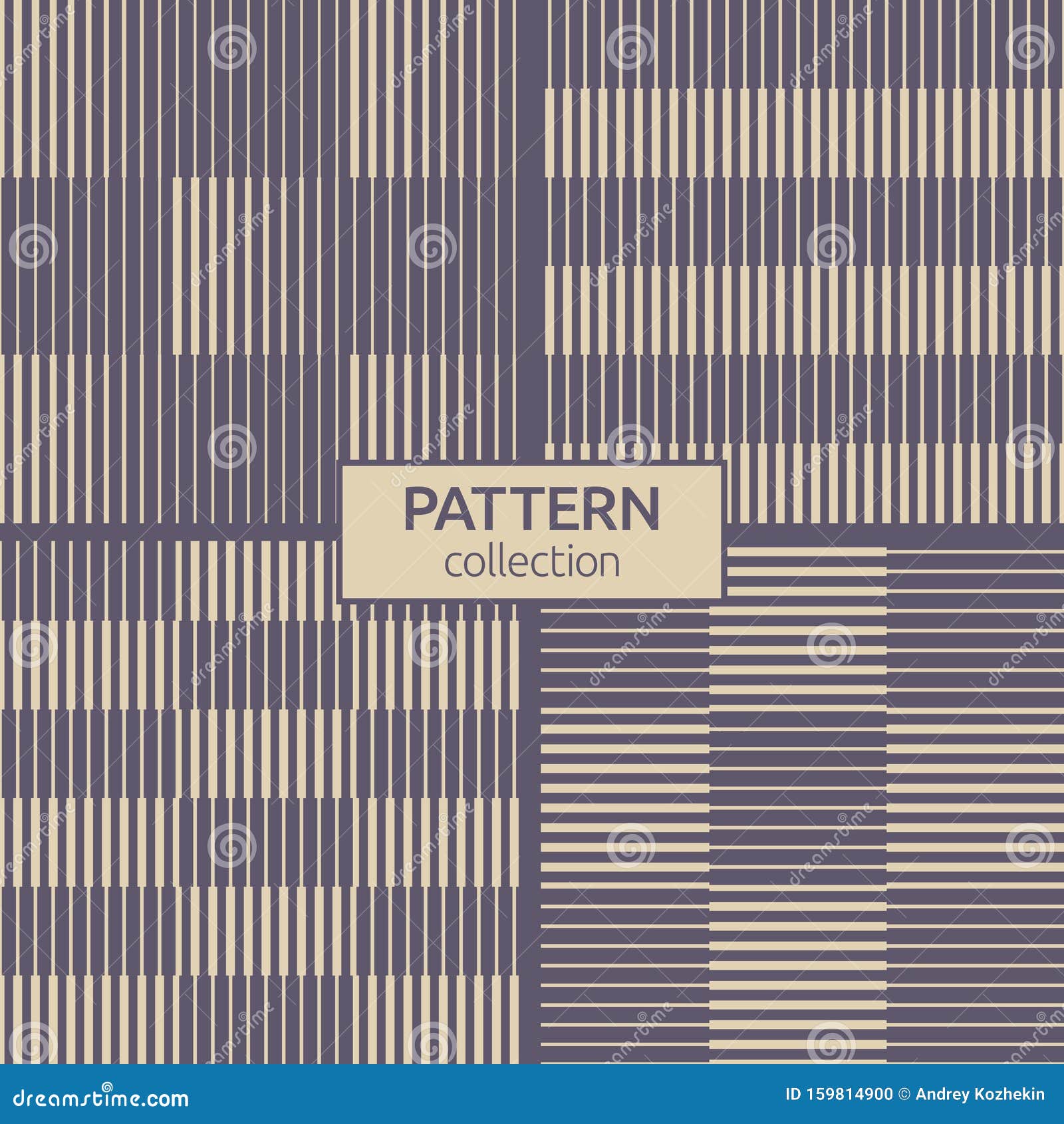 Set of Four Seamless Fashion Color Striped Patterns Stock Vector ...