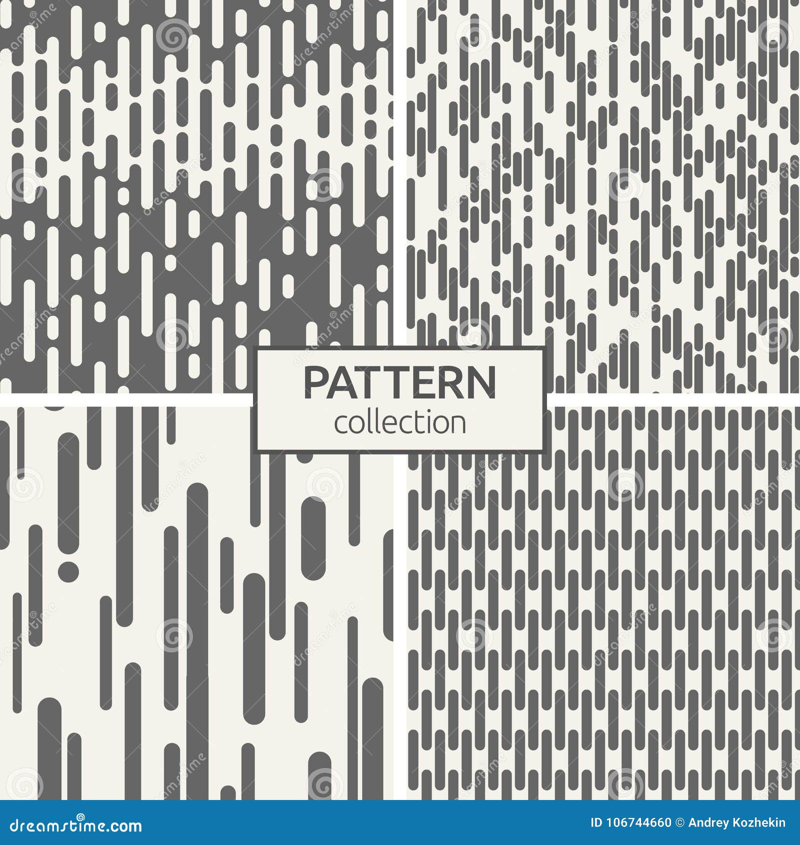 Set of Four Seamless Patterns. Stock Vector - Illustration of graphic ...