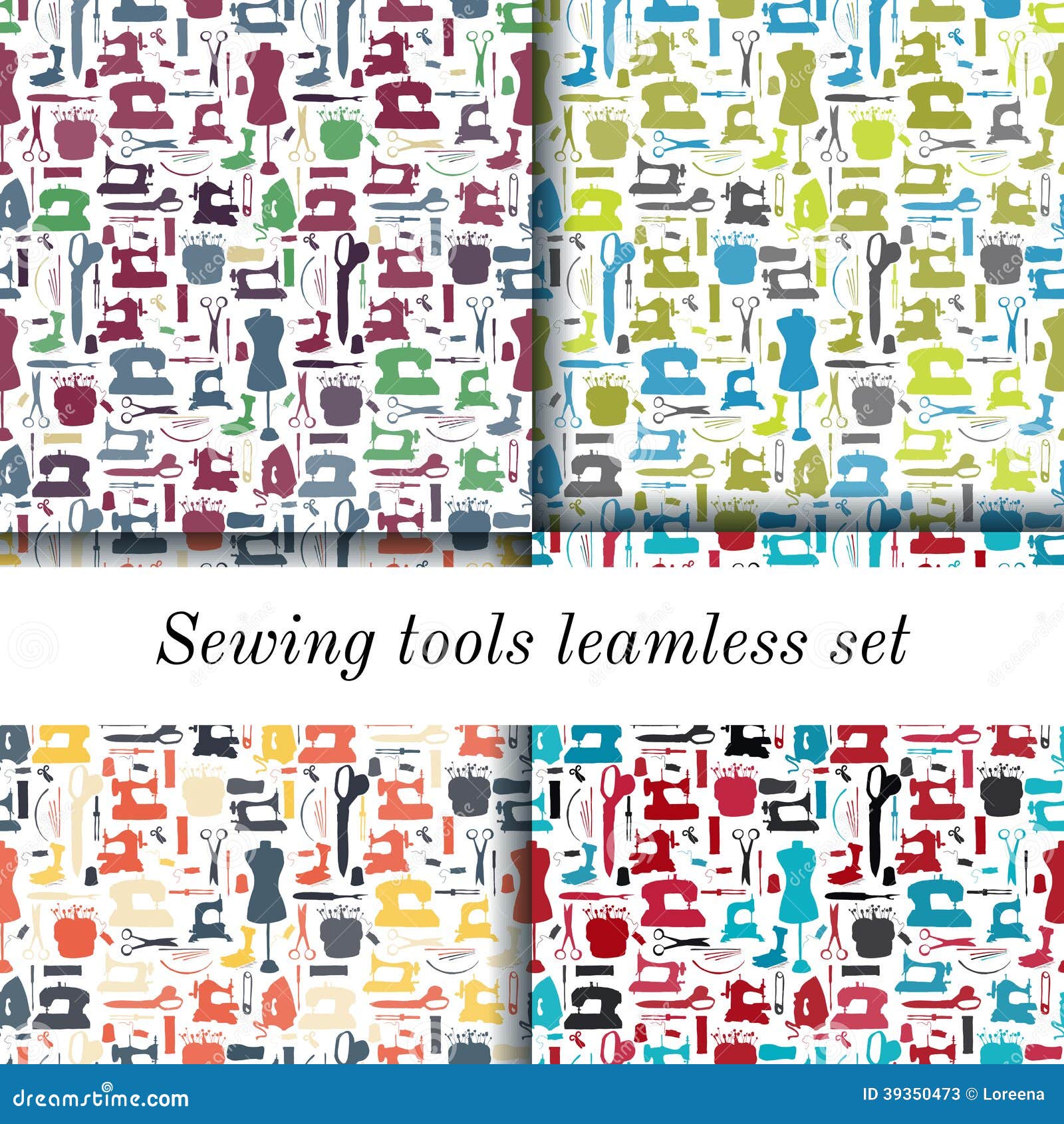 Seamless Sewing Stitch Brush Vector Illustrator Set, Different Types Of ...