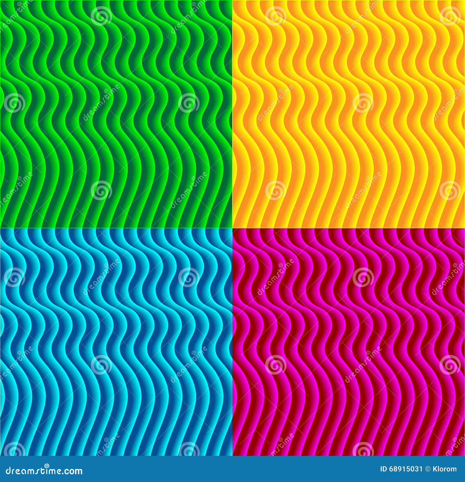 Set of Four Seamless Wavy Convex Abstract Backgrounds Stock Vector ...