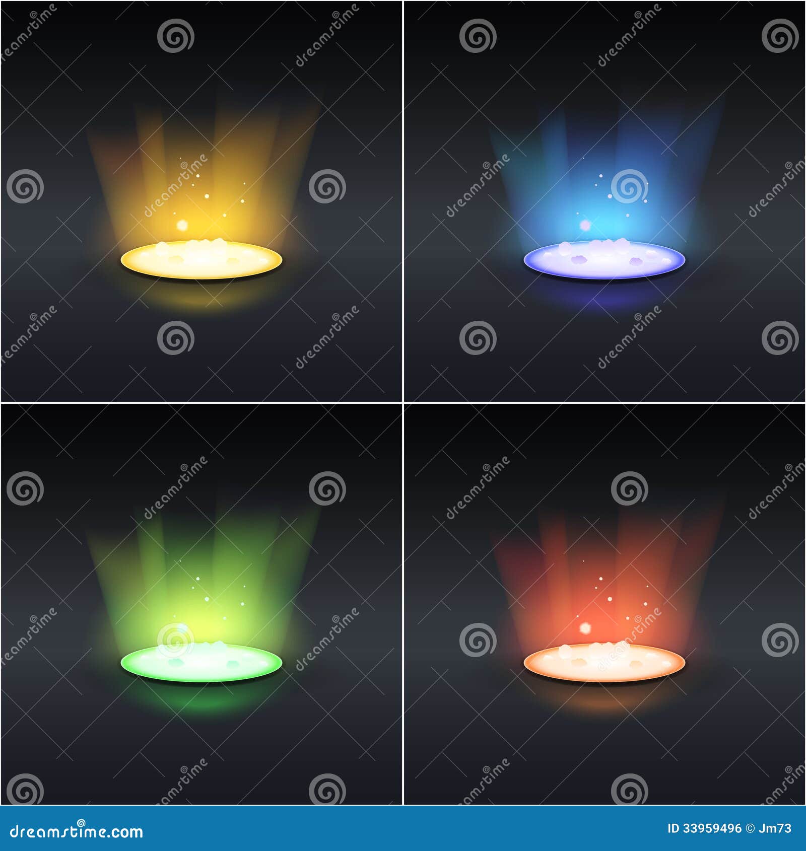 Set of four shiny rays stock vector. Illustration of light - 33959496