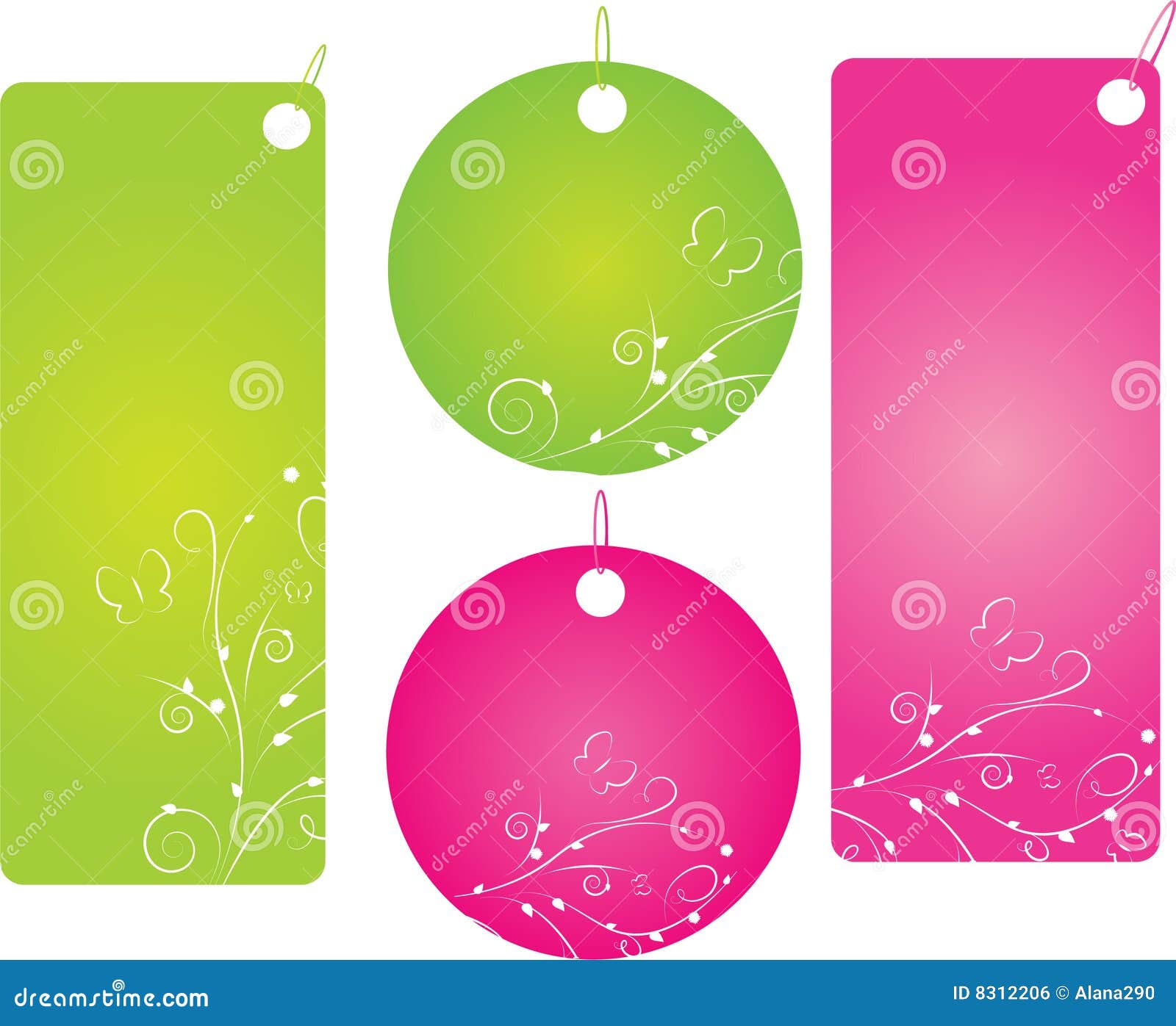 Set of Four Shopping Labels Stock Vector - Illustration of blank ...