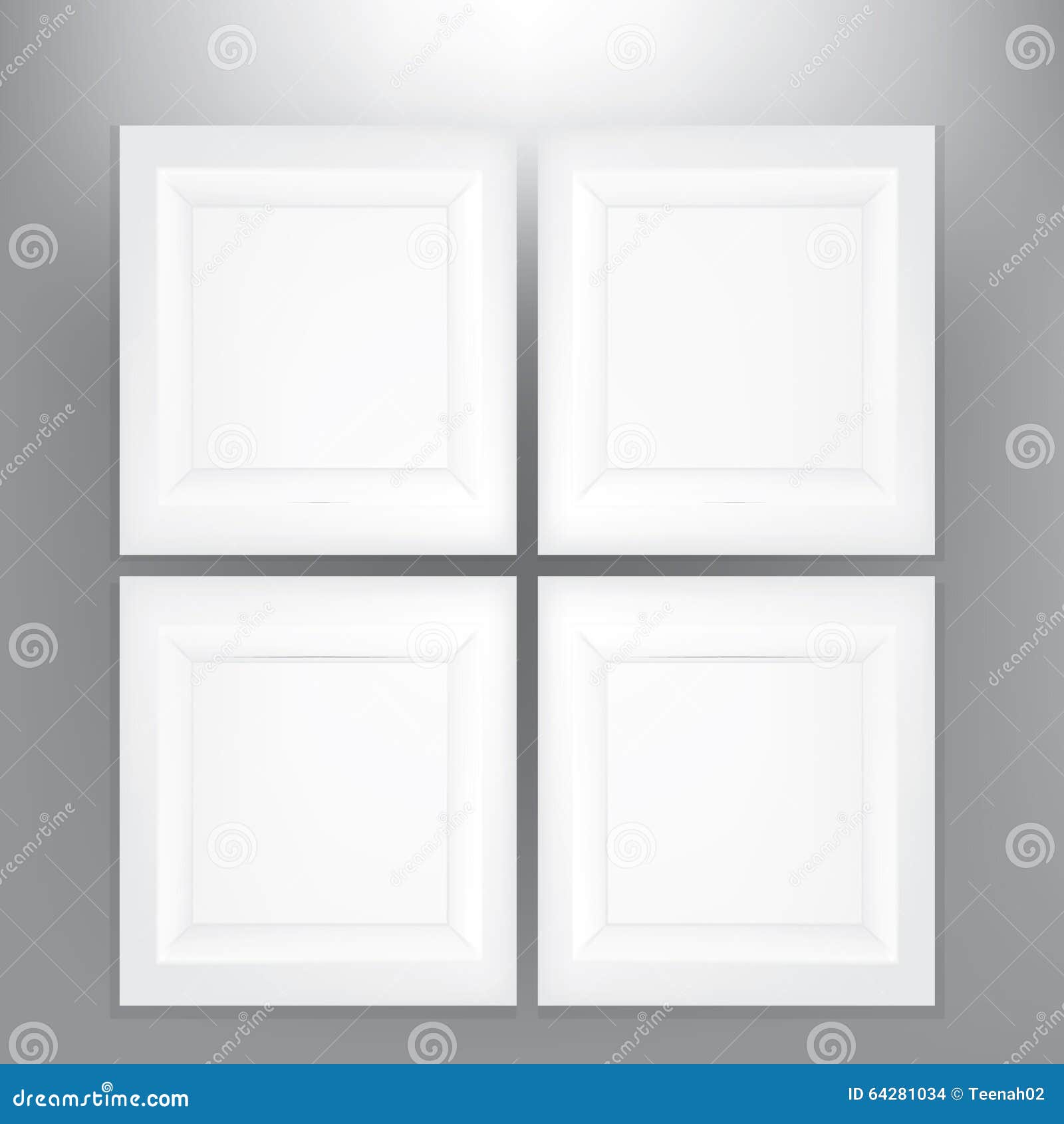 Set of Four Square Photo Frame Stock Vector - Illustration of frame ...