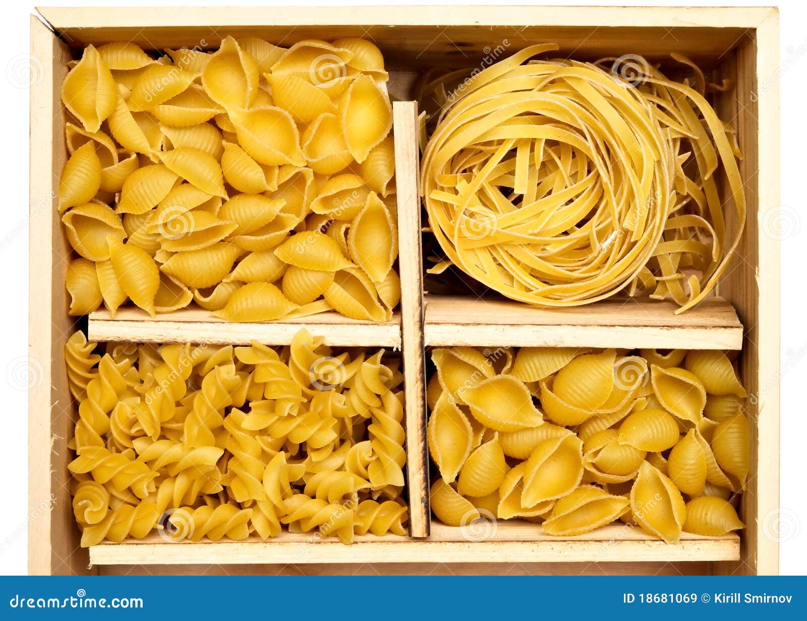 Set of Four Varieties of Pasta Stock Image - Image of macaroni, group ...