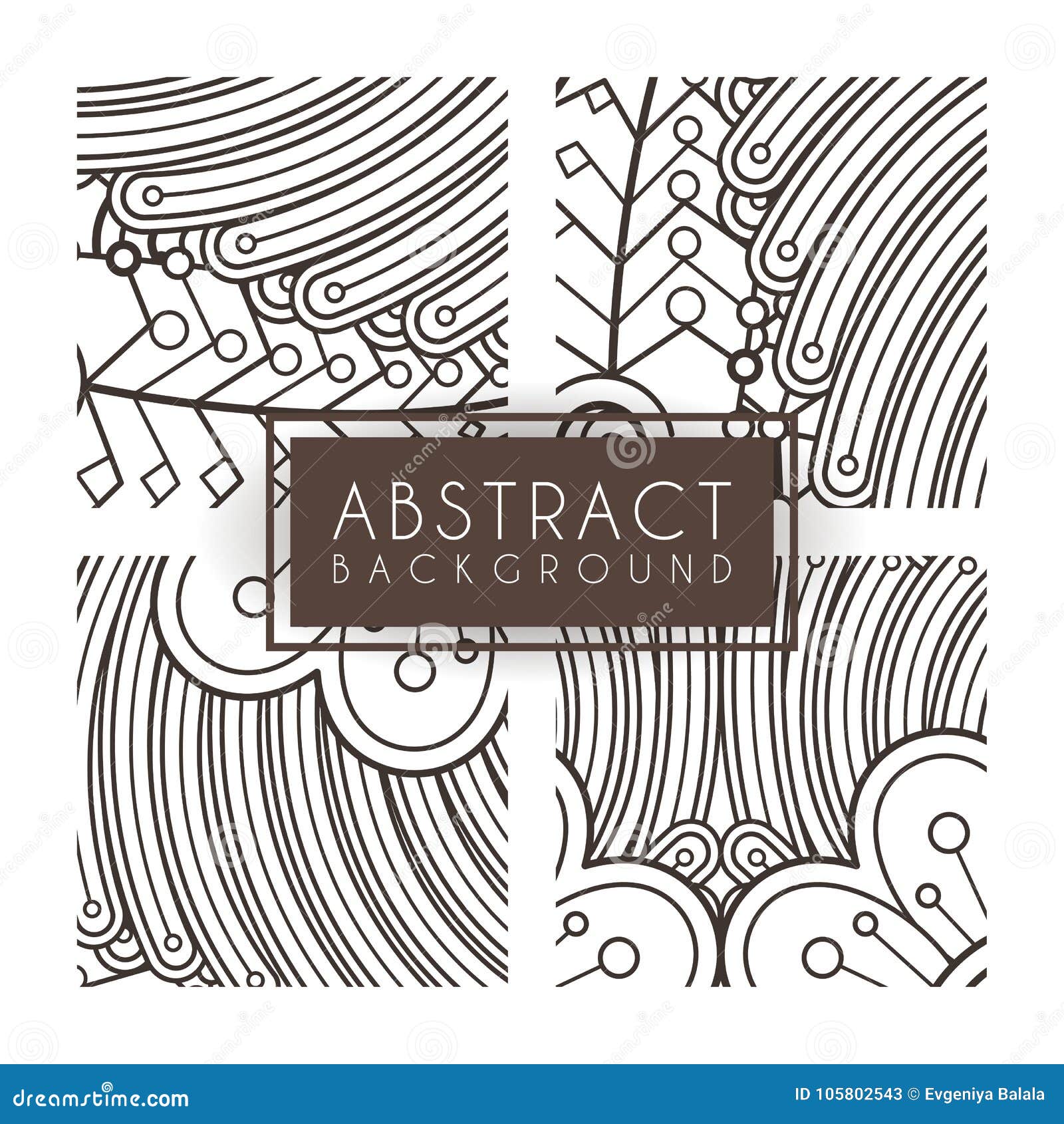 Set of Four Vector Intricate Patterns. Doodle Stock Vector ...