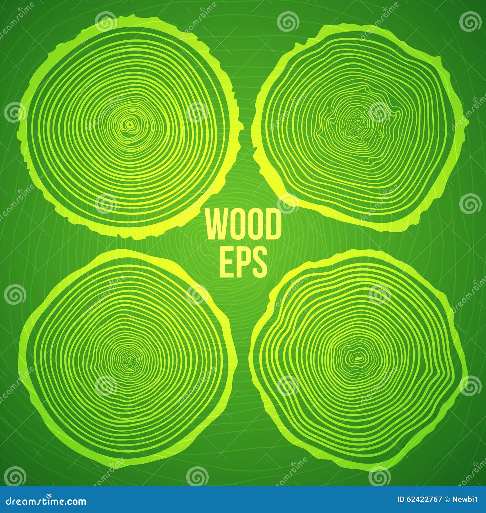 Set of Four Vector Tree Rings Background Stock Vector - Illustration of ...