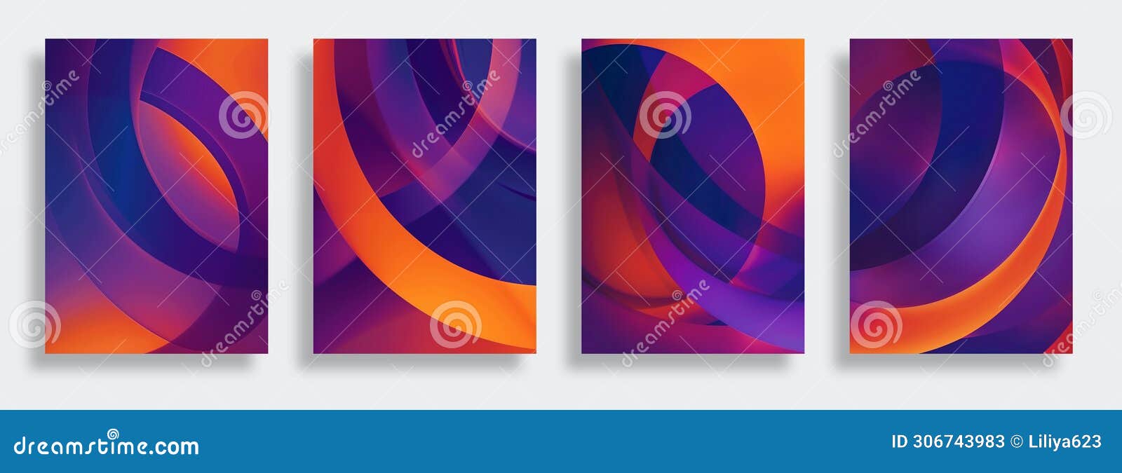 A Set of Four Vertical Covers with Dynamic Flowing Gradient Design ...