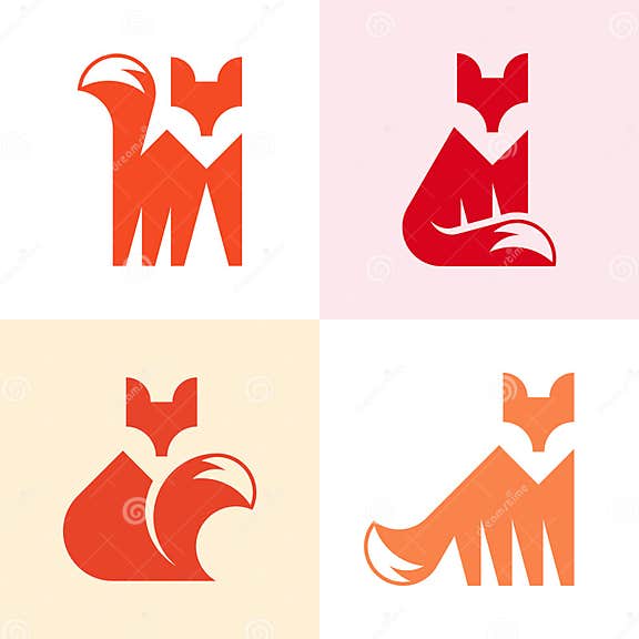 Set of Fox logo stock vector. Illustration of modern - 317057162