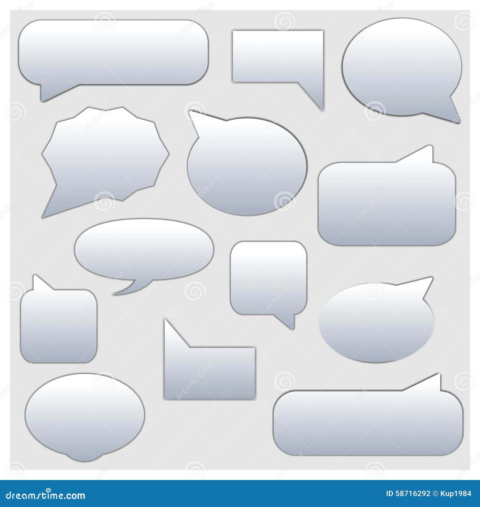 Set Frame for the Chat and Comments, Vector Illustration. Stock Vector ...
