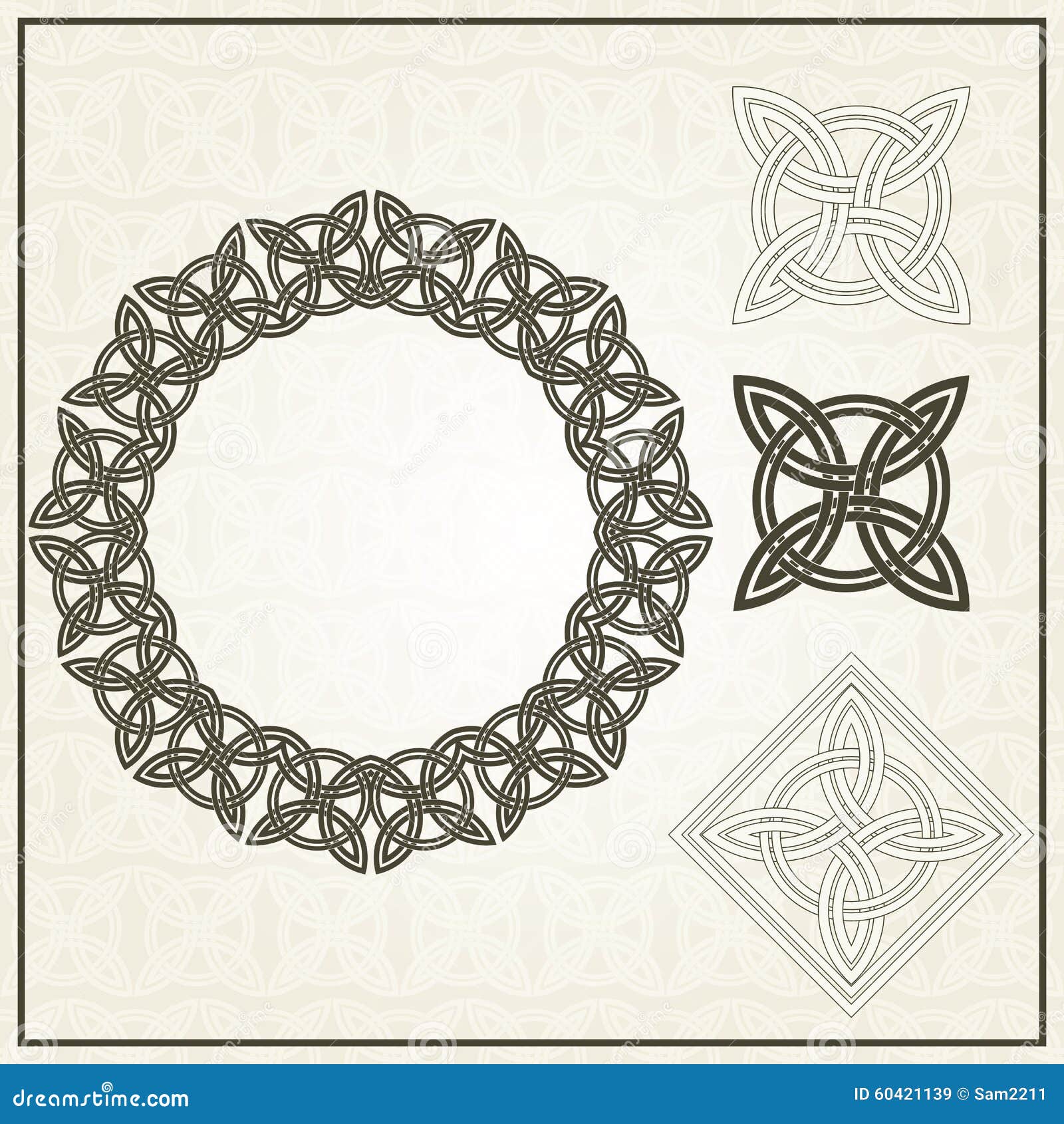 Set of Frame and Element for Design. Celtic Motifs Stock Vector ...