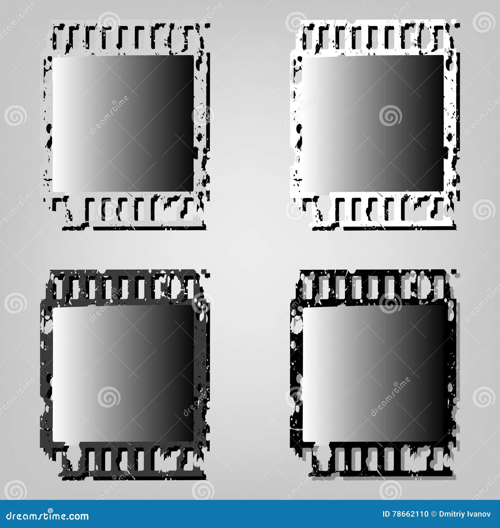 Set Frame of Photographic Film Stock Vector - Illustration of film ...