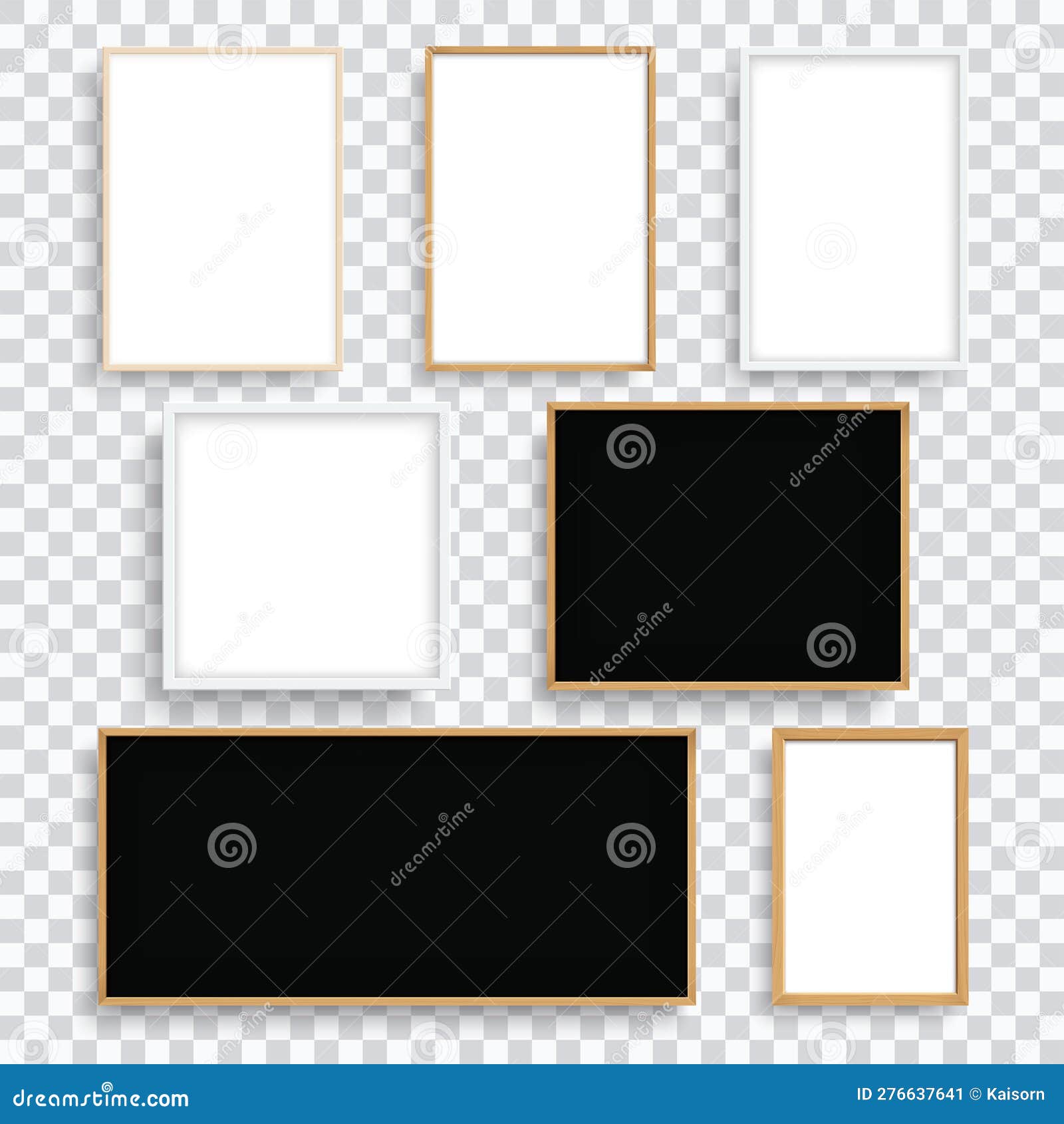 Wooden Border Frame. Hand Drawn Style Border Template, Rustic Texture ...