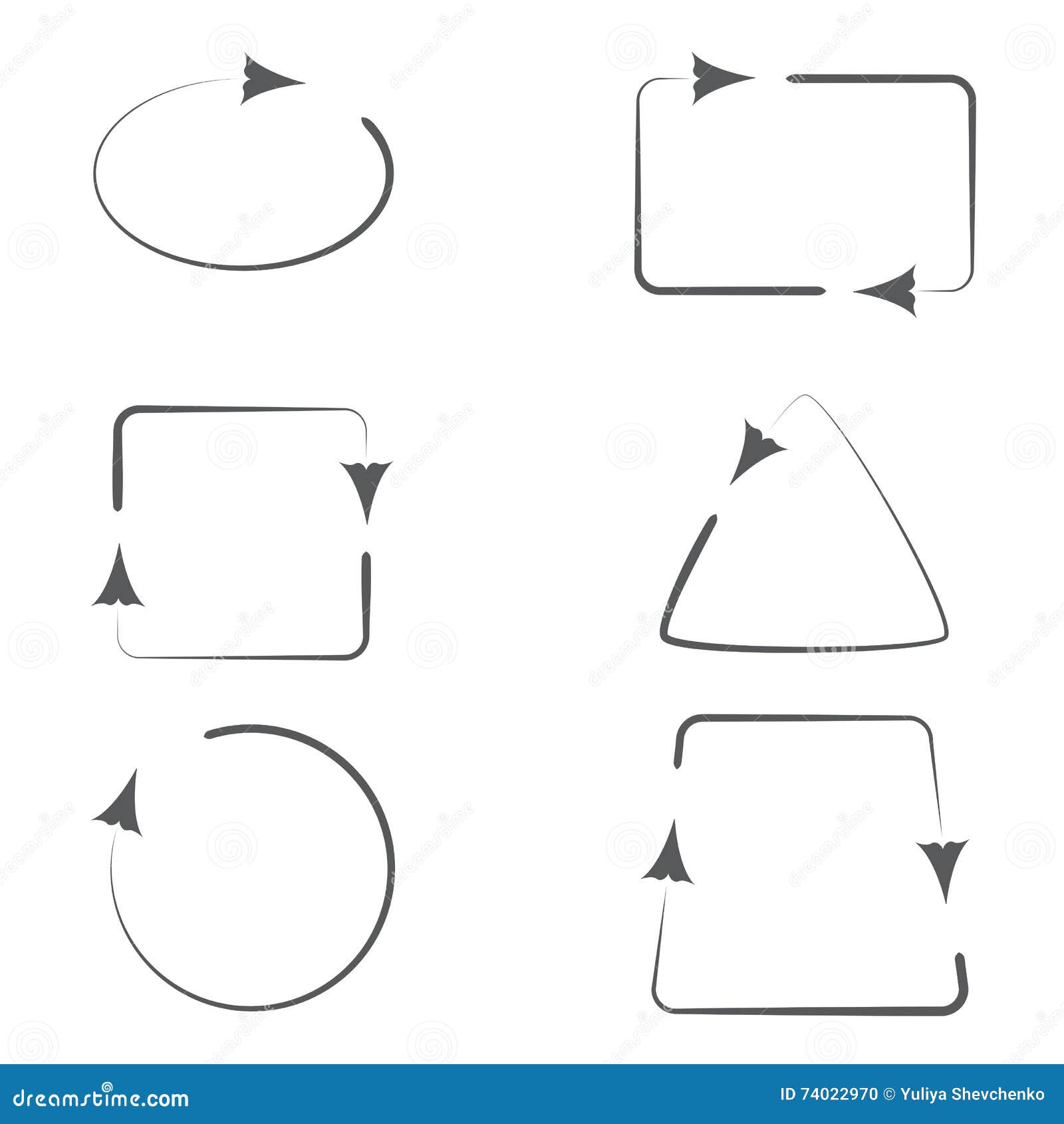 Set of Frames with Arrows stock vector. Illustration of intermittent ...