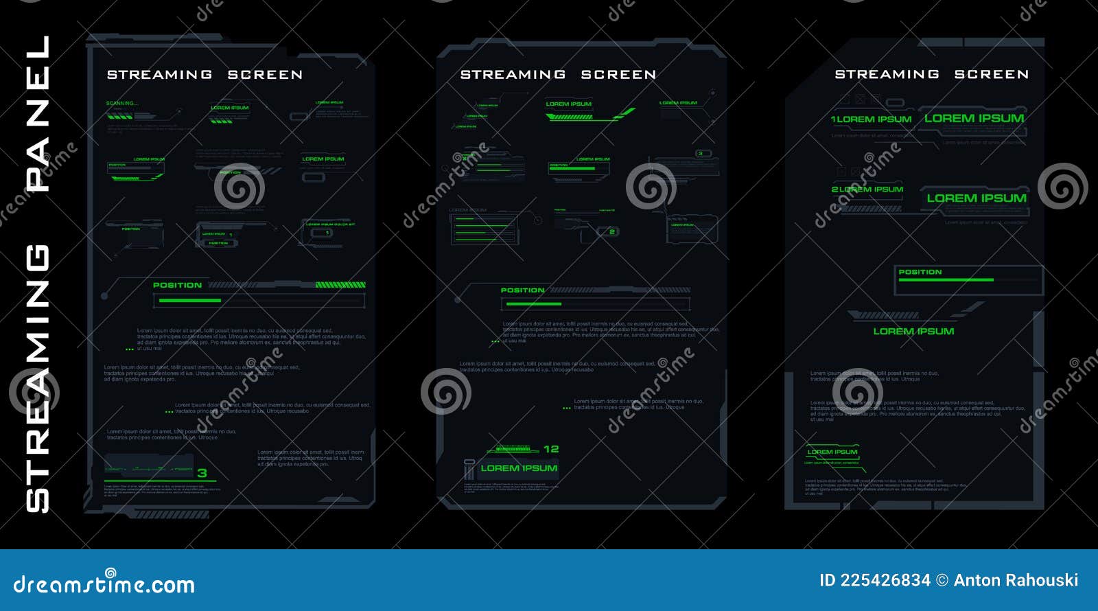 Set of Frames, Callouts and Headers. Set of Modern Dialog HUD Interface Elements or Menu ...