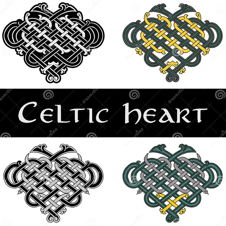 Set of Frames in Celtic Style. Celtic Style Banner. Celtic Heart. Stock ...