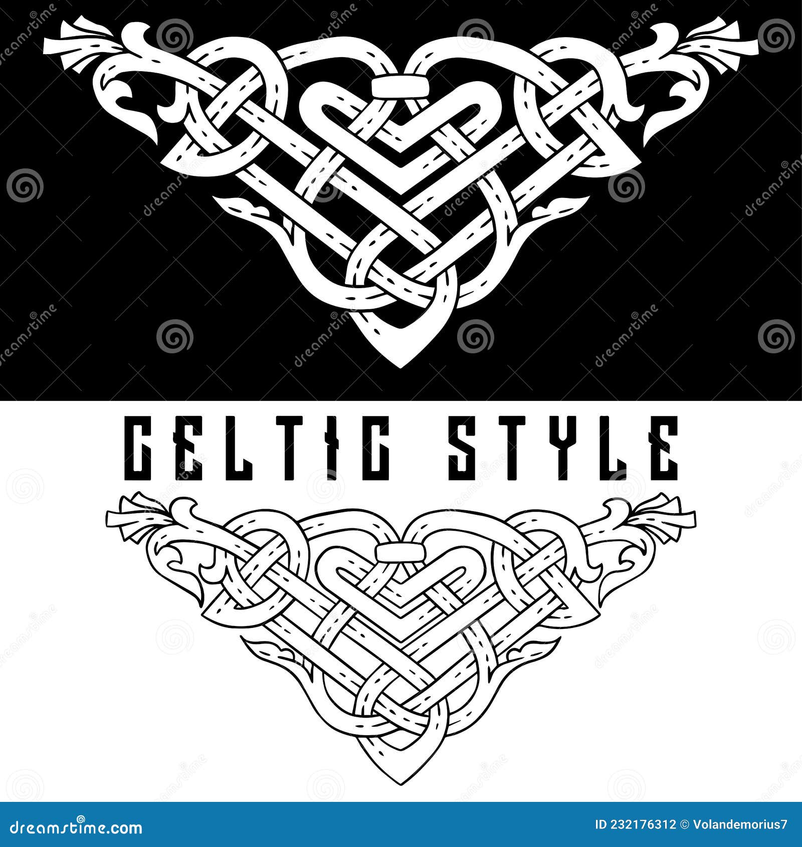 Set of Frames in Celtic Style. Celtic Style Banner. Stock Vector ...
