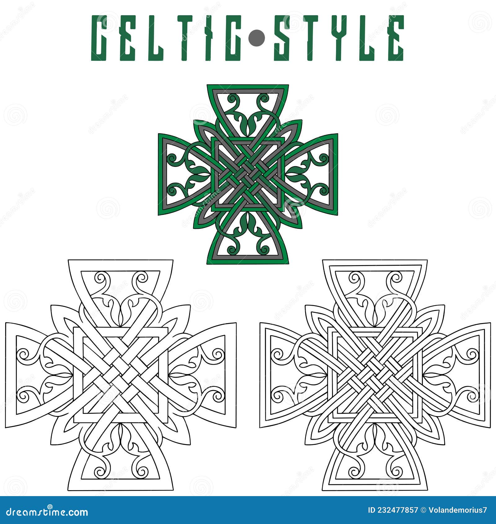 Set of Frames in Celtic Style. Celtic Style Banner. Stock Vector ...
