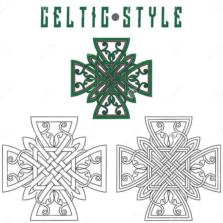 Set of Frames in Celtic Style. Celtic Style Banner. Stock Vector ...