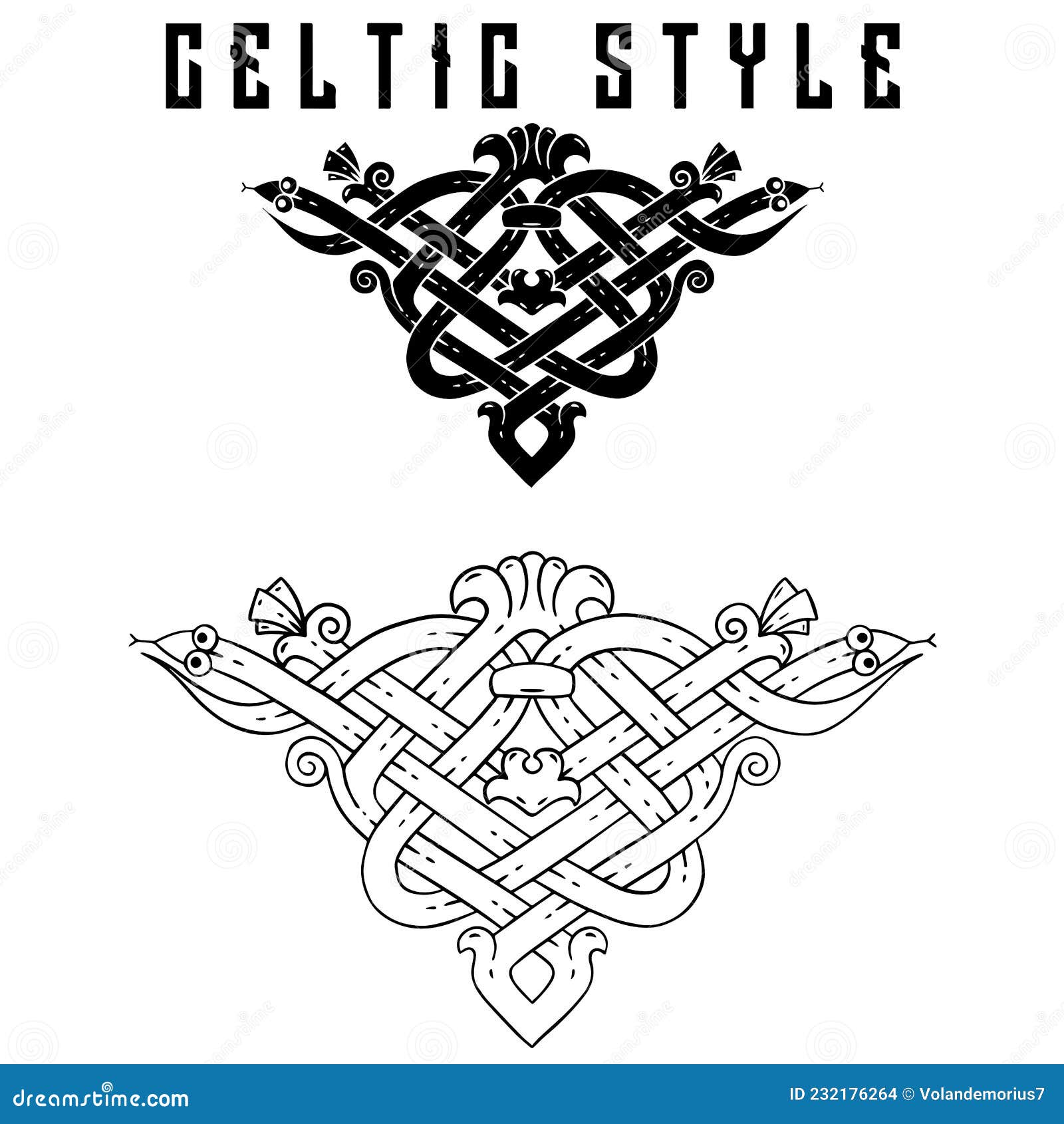 Set of Frames in Celtic Style. Celtic Style Banner. Stock Vector ...