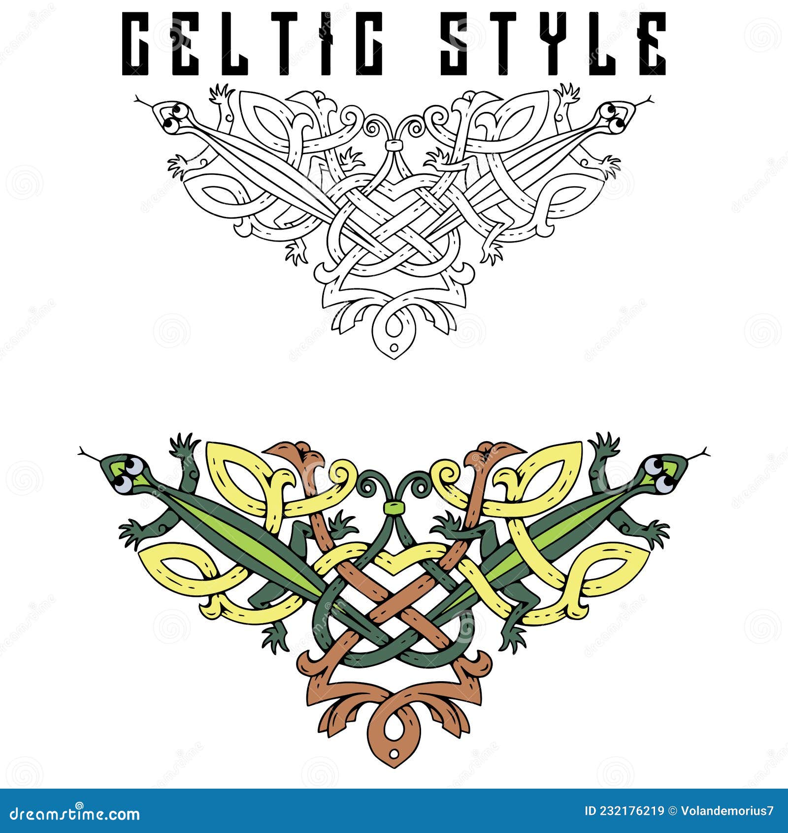 Set of Frames in Celtic Style. Celtic Style Banner. Stock Vector ...