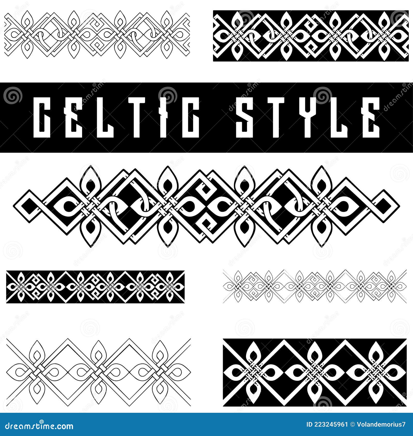 Set of Frames in Celtic Style. Stock Vector - Illustration of ...