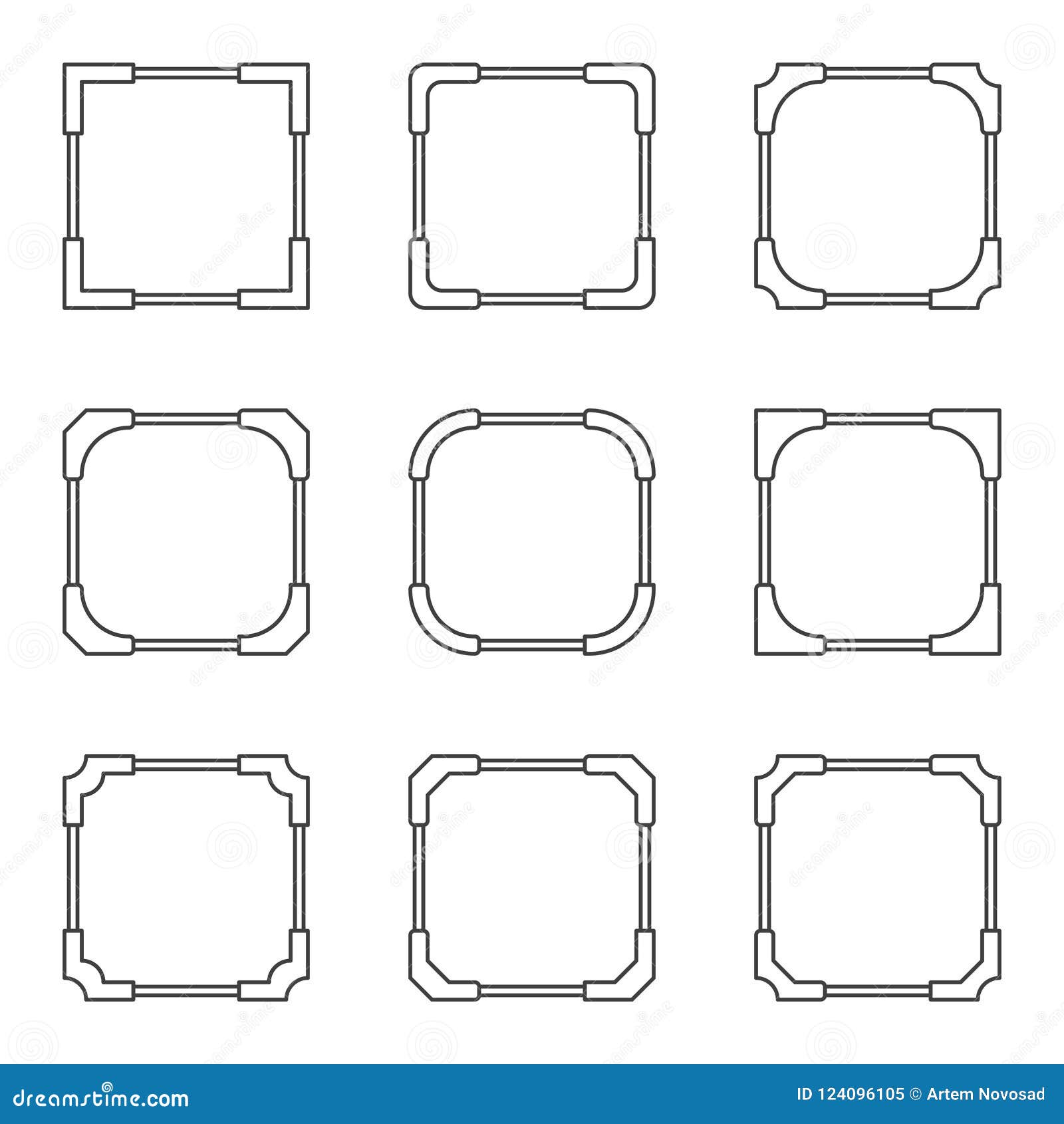 Set of Frames for the Design of the Game Menu. Editable To Your Style ...